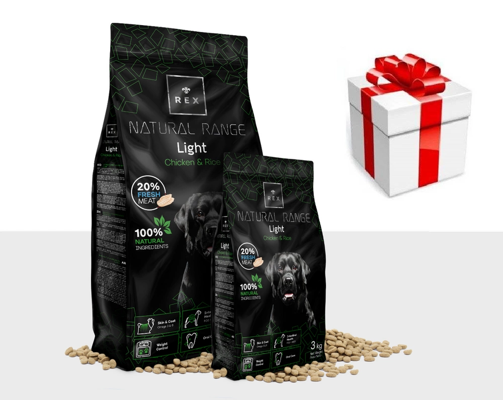 Rex Natural Range Light Chicken & Rice 14kg + STAIGMENA ŠUNUI | Gyvūnų ...
