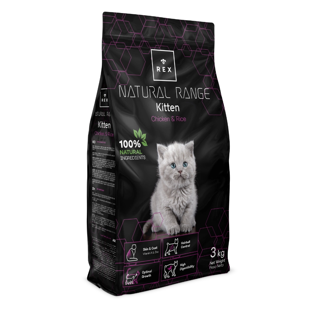 Rex Natural Range Kitten Chicken & Rice 3kg | Gyvūnų prekių internetinė ...