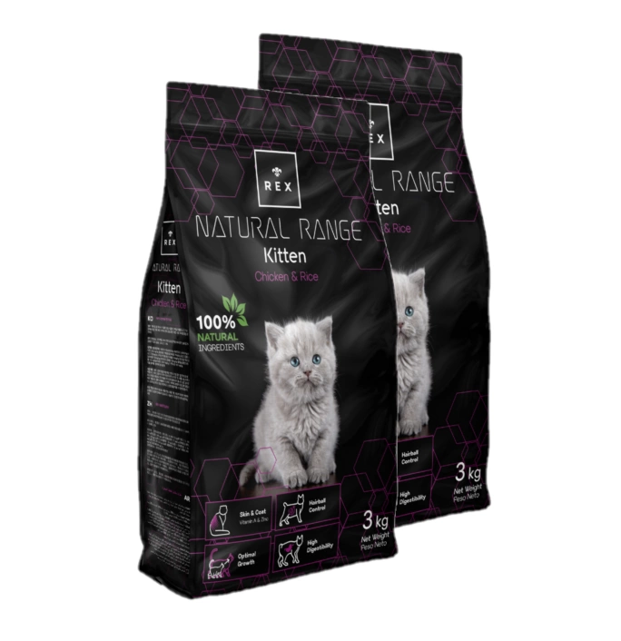 Rex Natural Range Kitten Chicken & Rice 2x3kg | Gyvūnų prekių ...