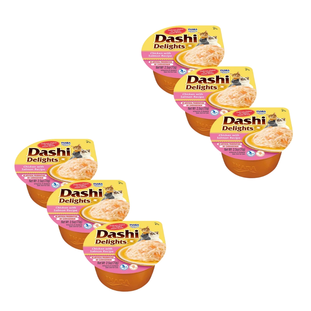 Inaba DASHI papildomas kačių ėdalas - vištiena ir lašiša 70g 3+3 ...