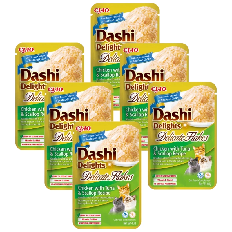 INABA Dashi Delights Delikatesinių dribsnių vištienos su tunu ir ...