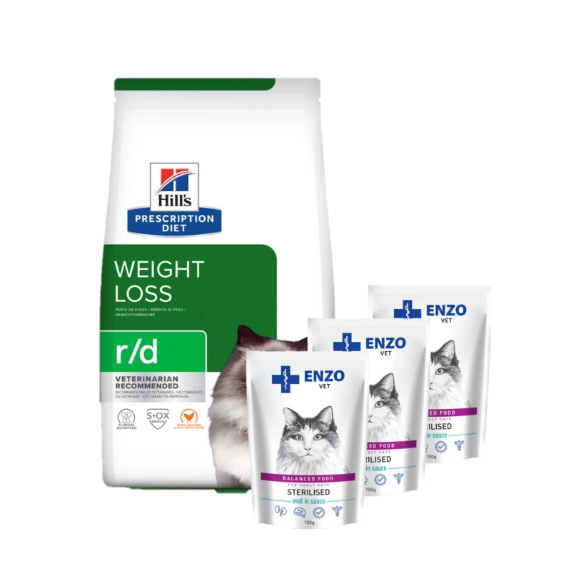HILL'S PD Prescription Diet Feline r/d 3kg + ENZO VET Sterilizuota su ...