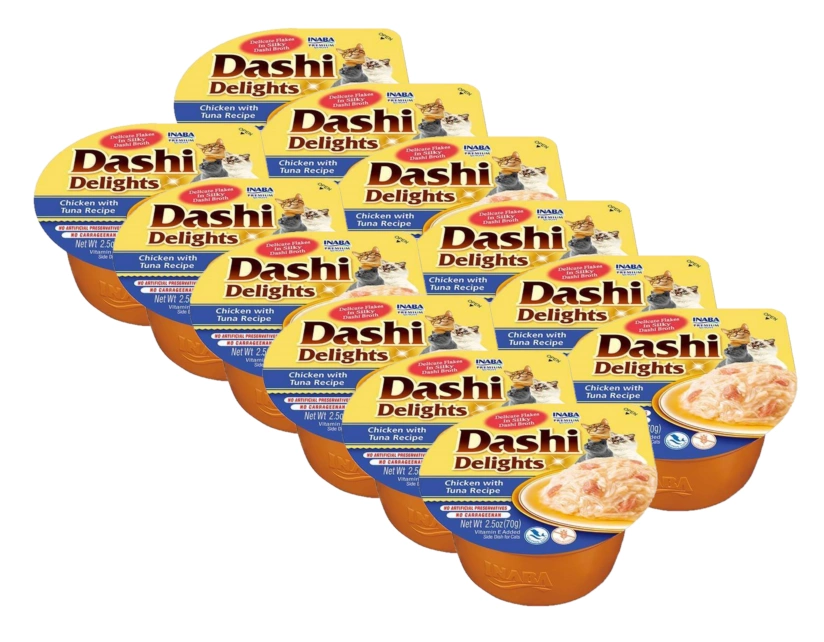 Inaba DASHI papildomas kačių ėdalas - vištienos ir tuno skonio sultinys ...