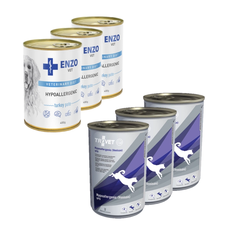 TROVET VPD Hypoallergenic - Venison (šuniui) 3x 400g + ENZO VET ...
