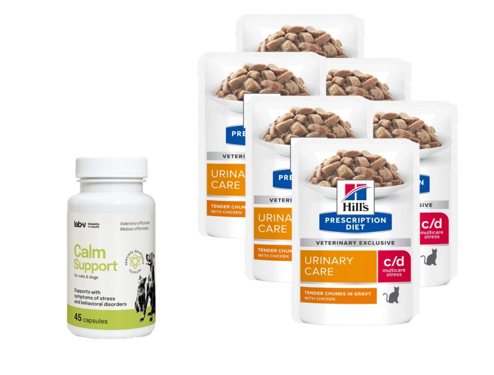 HILL'S PD Prescription Diet Feline c/d Urinary Stress Vištiena 6x85g ...