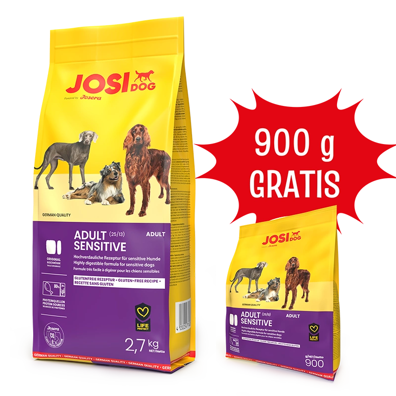 JOSERA JosiDog Adult Sensitive 2,7kg + 900g NEMOKAMAI !!! | Gyvūnų ...