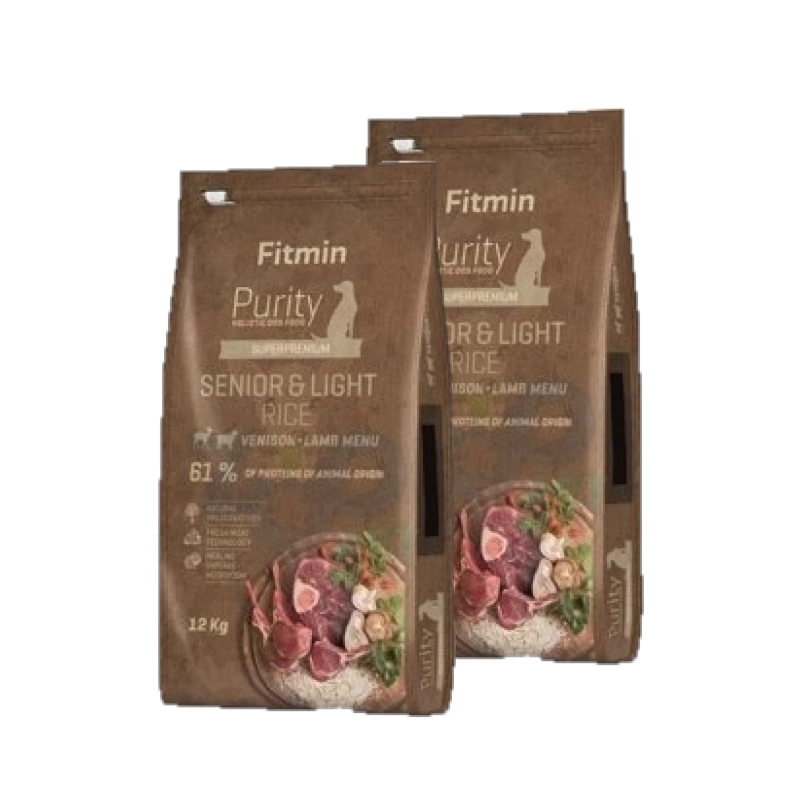 FITMIN Purity Senior Venison, Lamb & rice Light 2x12kg | Gyvūnų prekių ...